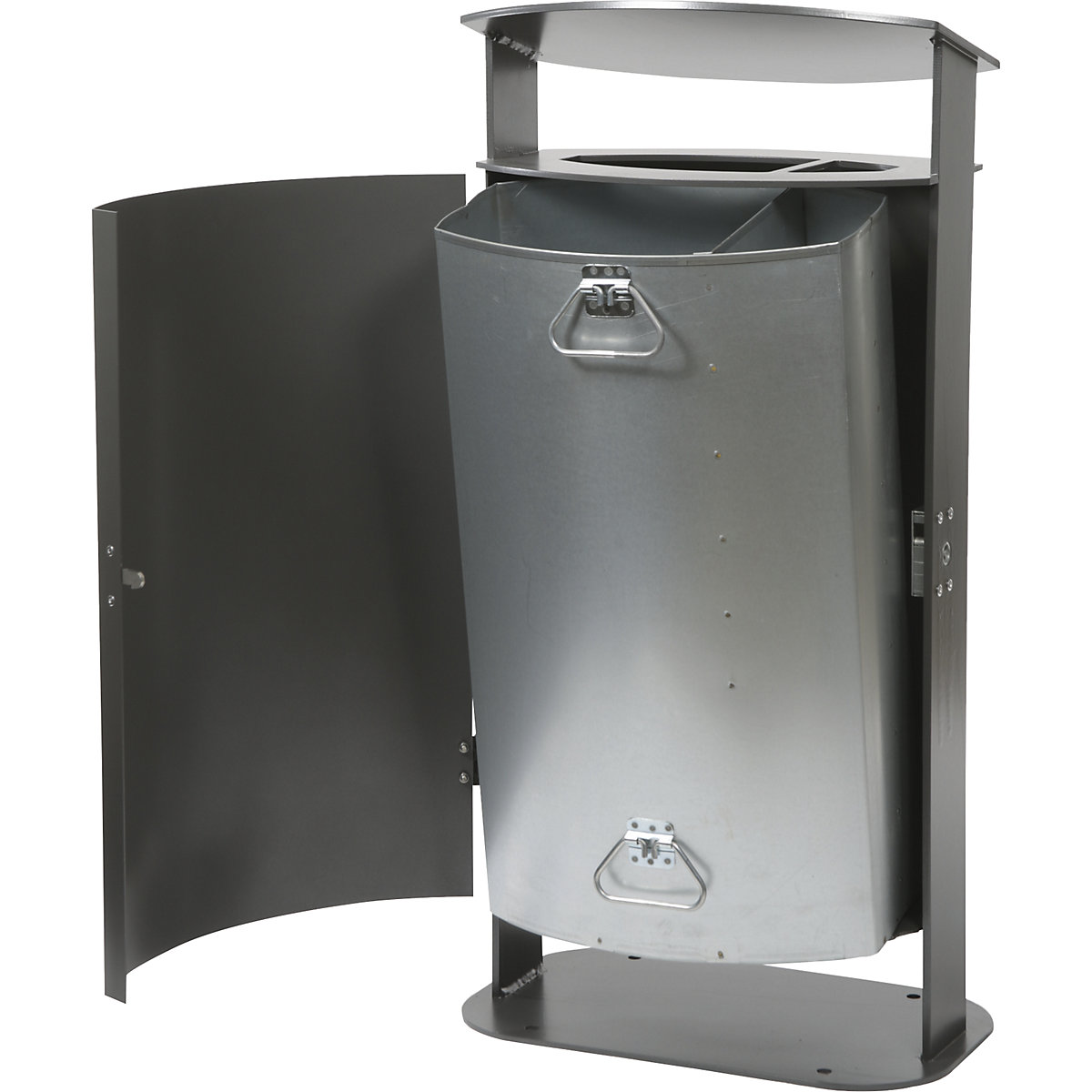 Außen-Abfallbehälter: Volumen 70 l, HxBxT 1000 x 475 x 340 mm | KAISER+KRAFT