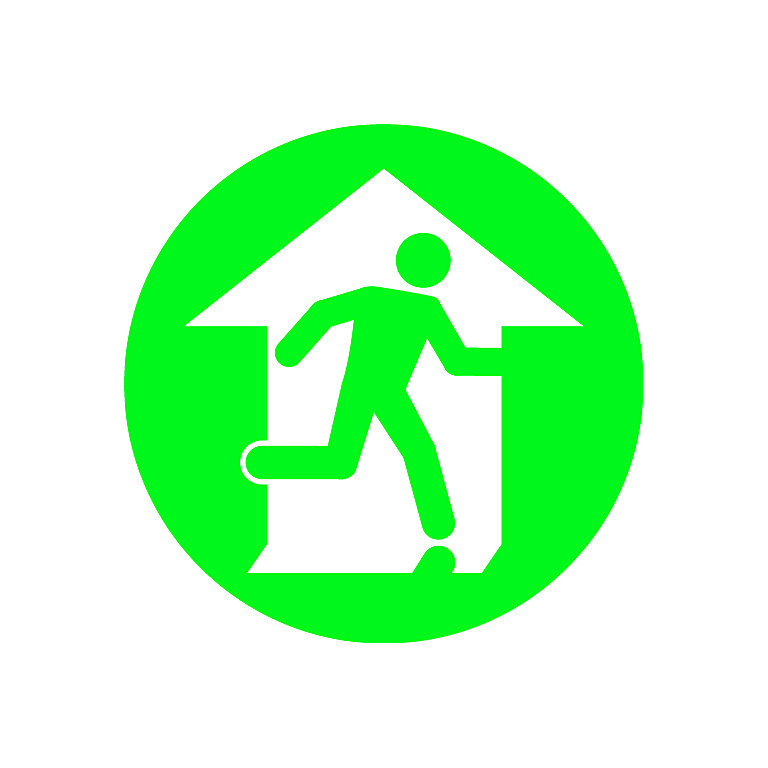 PVC-Piktogramm: Fluchtweg, VE 2 Stk | kaiserkraft