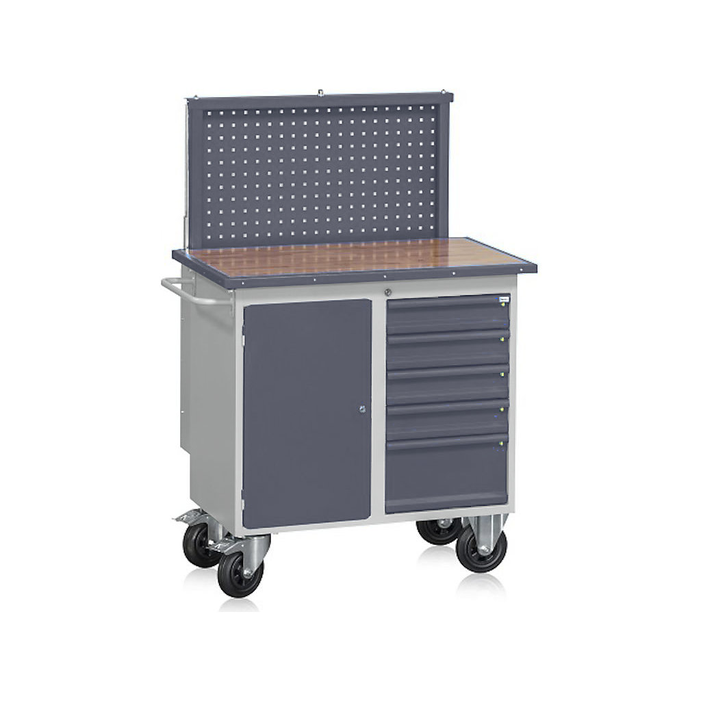 Perforated panel for mobile workbench: extendable | kaiserkraft