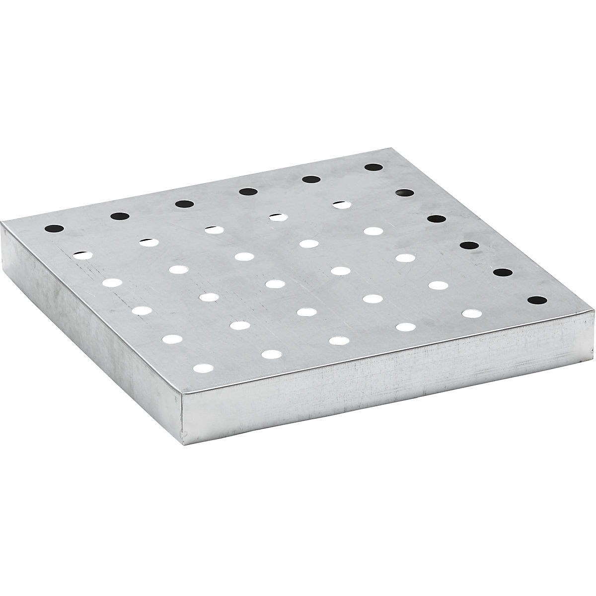Perforated sheet metal grate – eurokraft basic: zinc plated, for ...