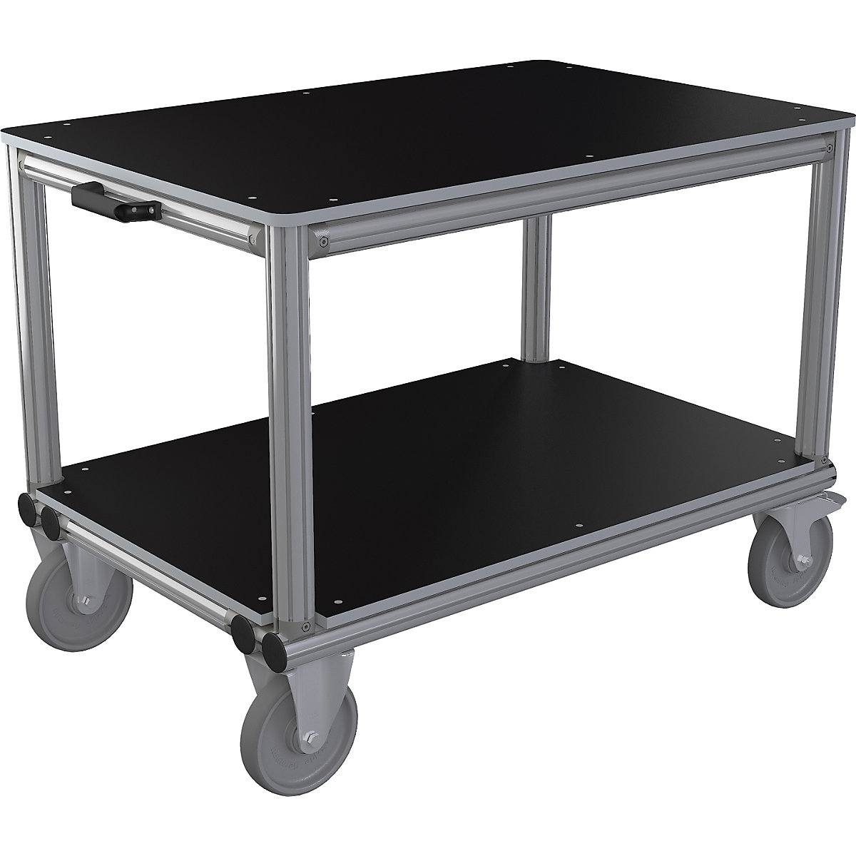Workshop trolley made of aluminium profile: LxWxH 1200 x 800 x 915 mm ...