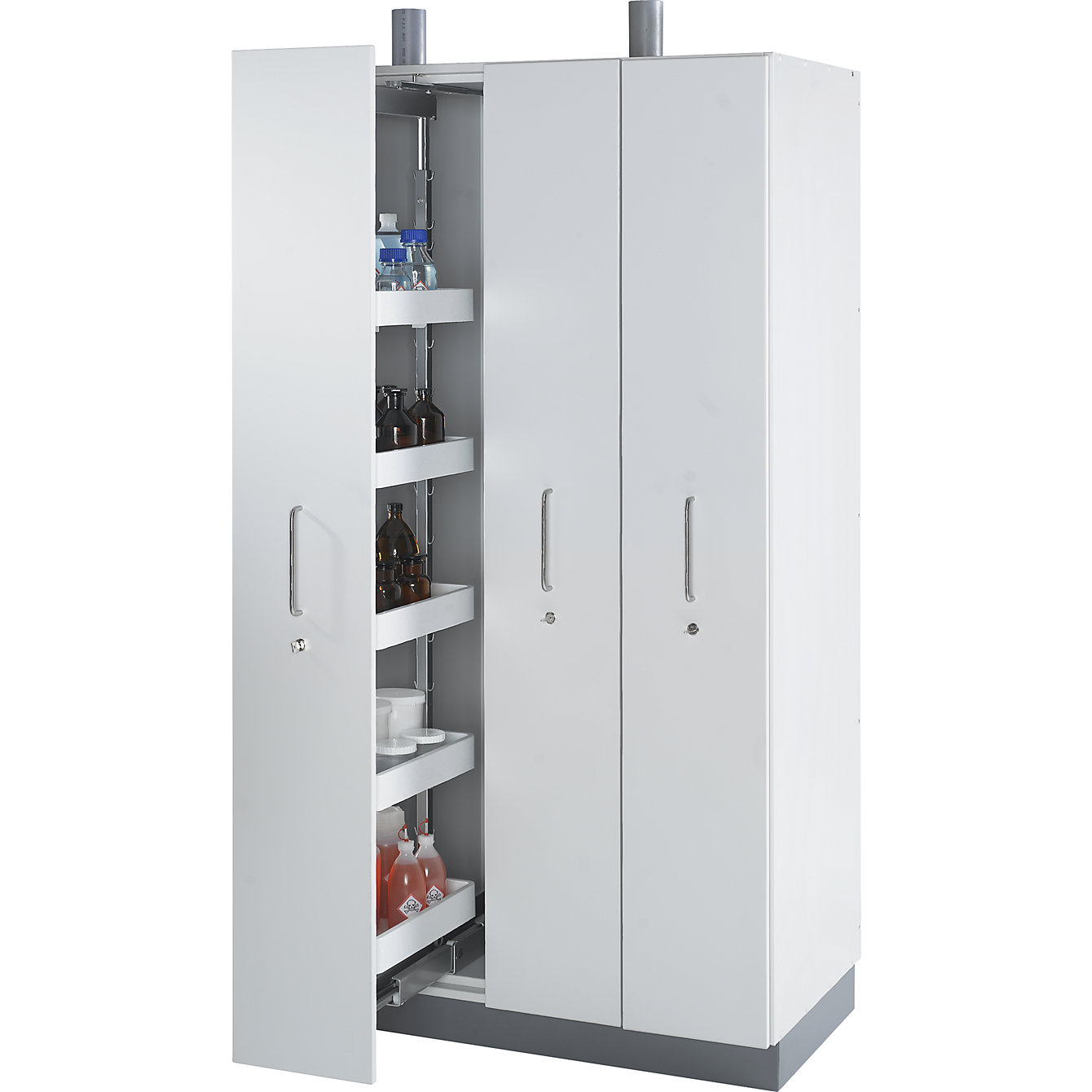 Armario con bandejas extraíbles para laboratorio: con conexión de aire ...