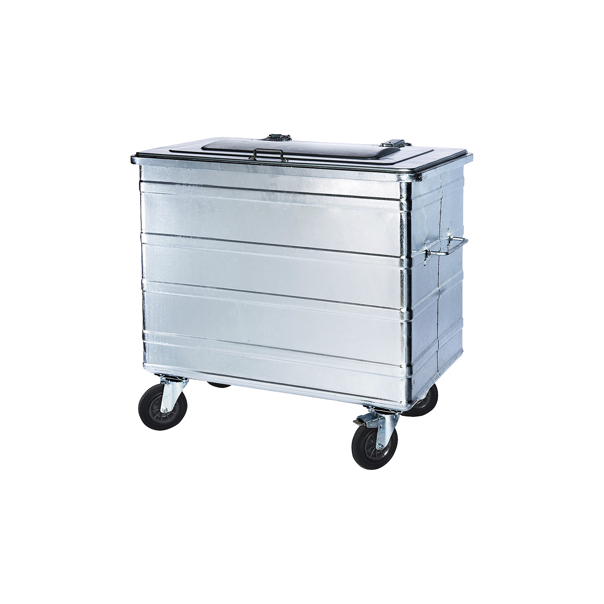 Müllcontainer aus Stahl mit Seitengriffen: Volumen 800 l, BxHxT 1300 x ...