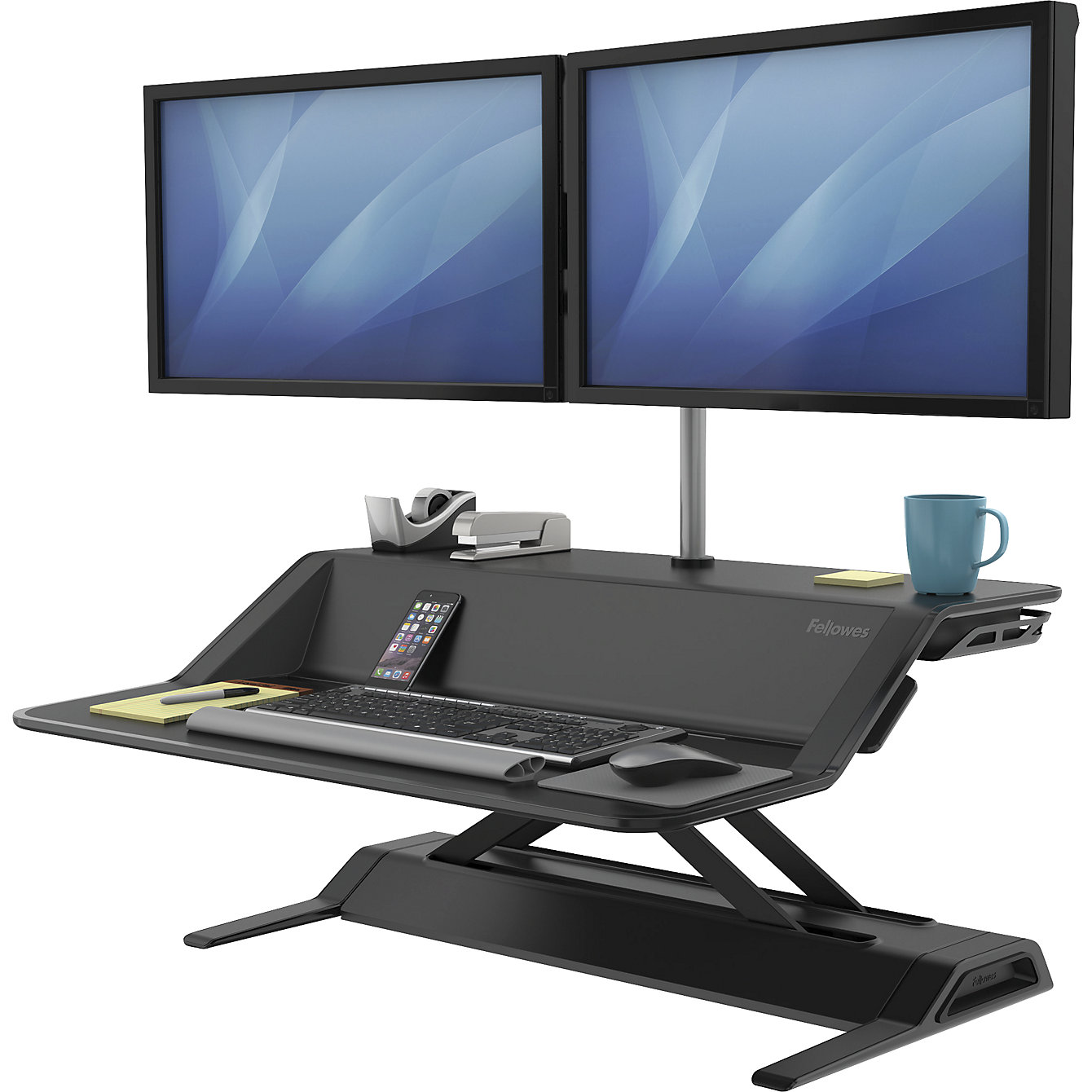 Lotus™ Sitz-Steh-Workstation Fellowes: HxBxT 140 x 832 x 616 mm ...