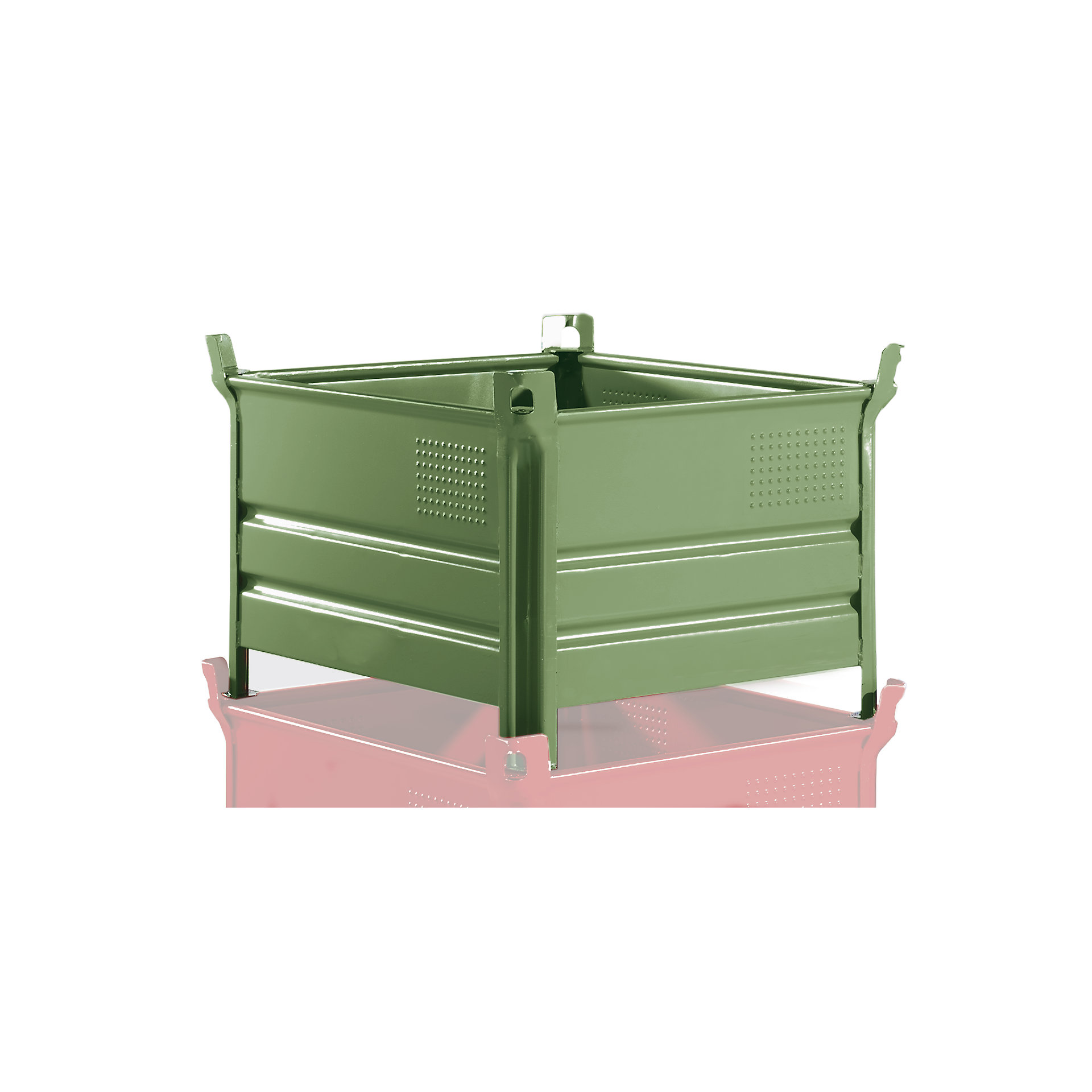 Caisse-palette à parois pleines – Heson: l x L 800 x 1000 mm, charge ...