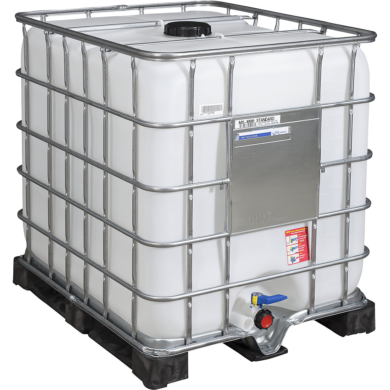 Cubitainer IBC RECOBULK: capacité 1000 l, sur palette polyéthylène ...