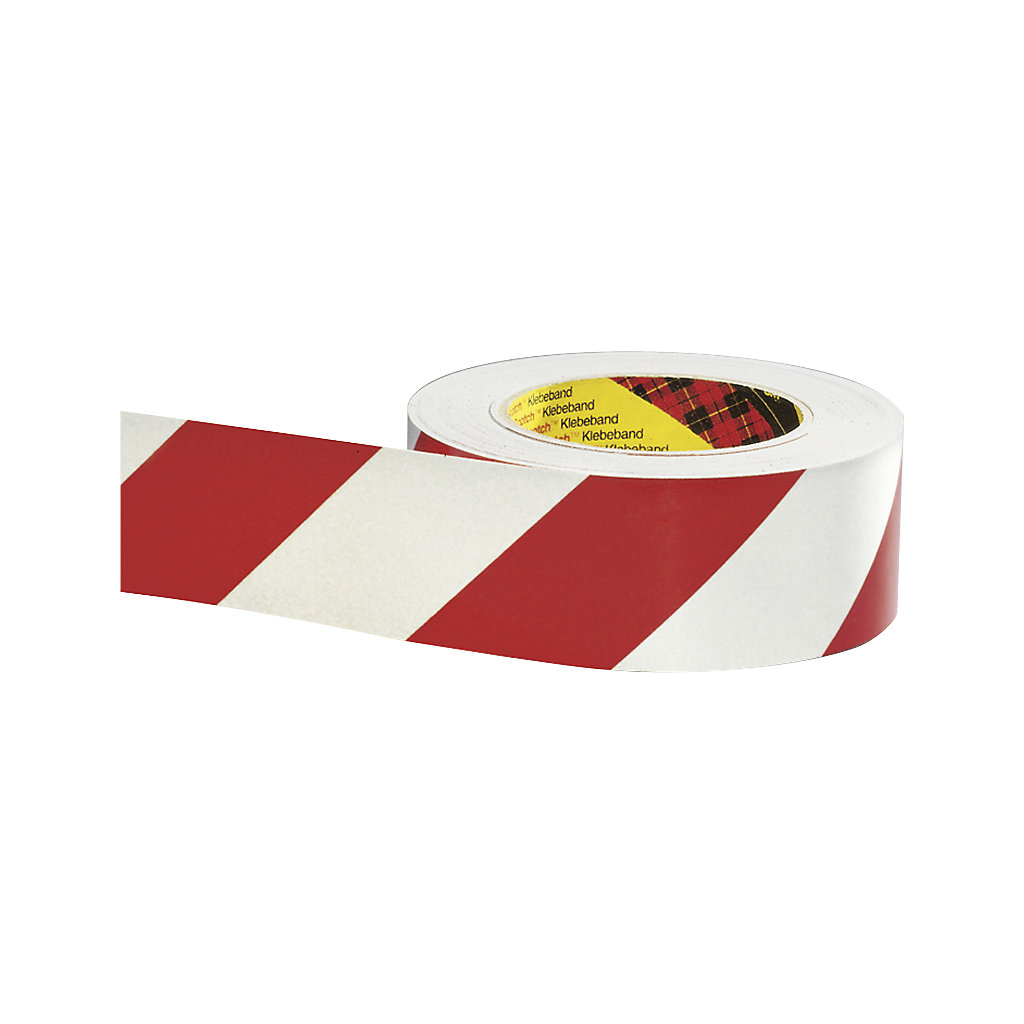 Hazard warning tape, self adhesive: retroreflective, pack of 2 rolls ...