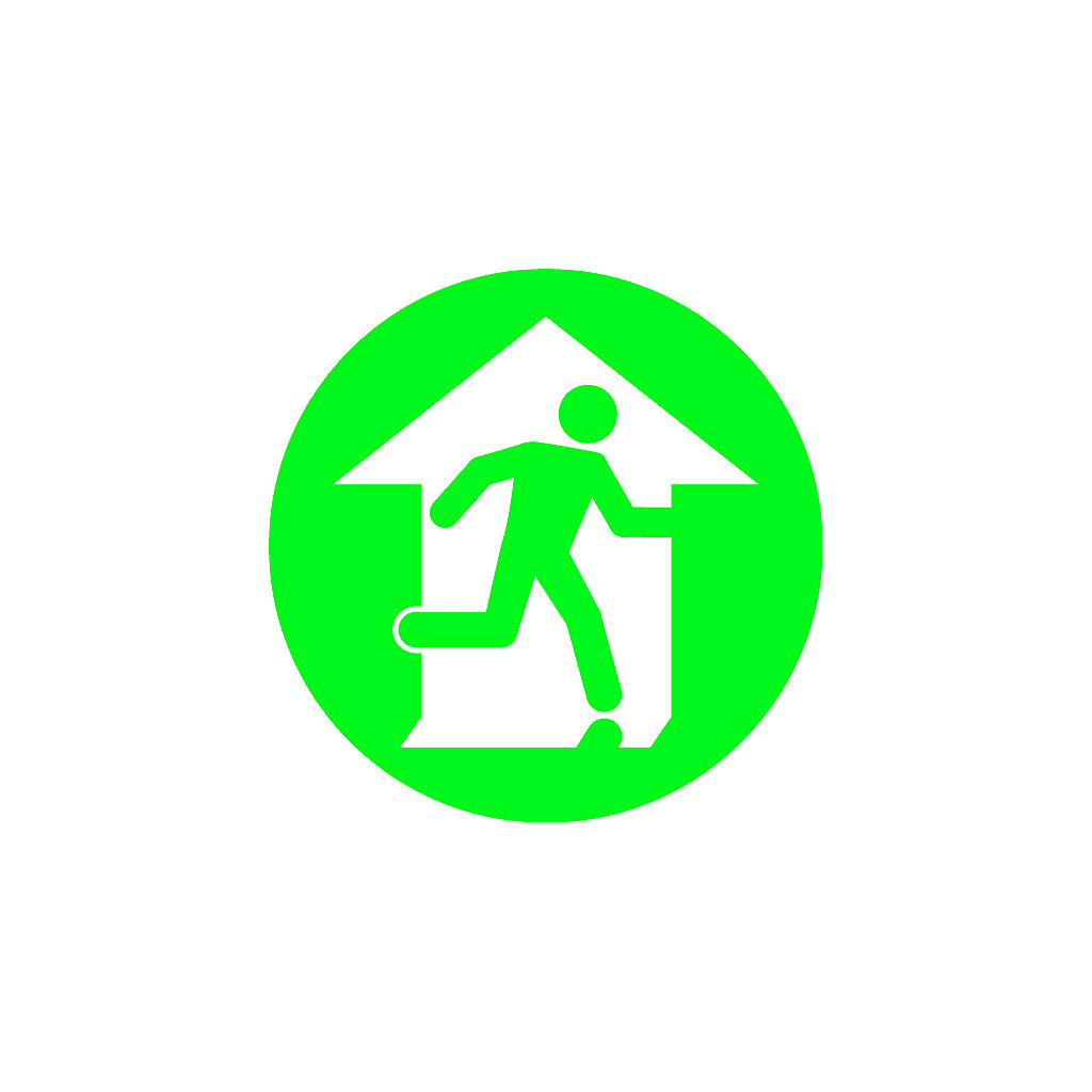 PVC pictogram: escape route, pack of 2 | kaiserkraft