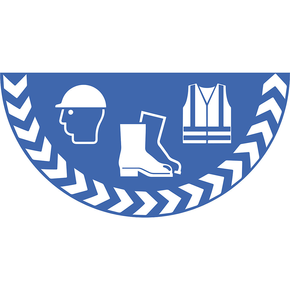 PVC semicircle pictogram: protective clothing, self-adhesive | kaiserkraft