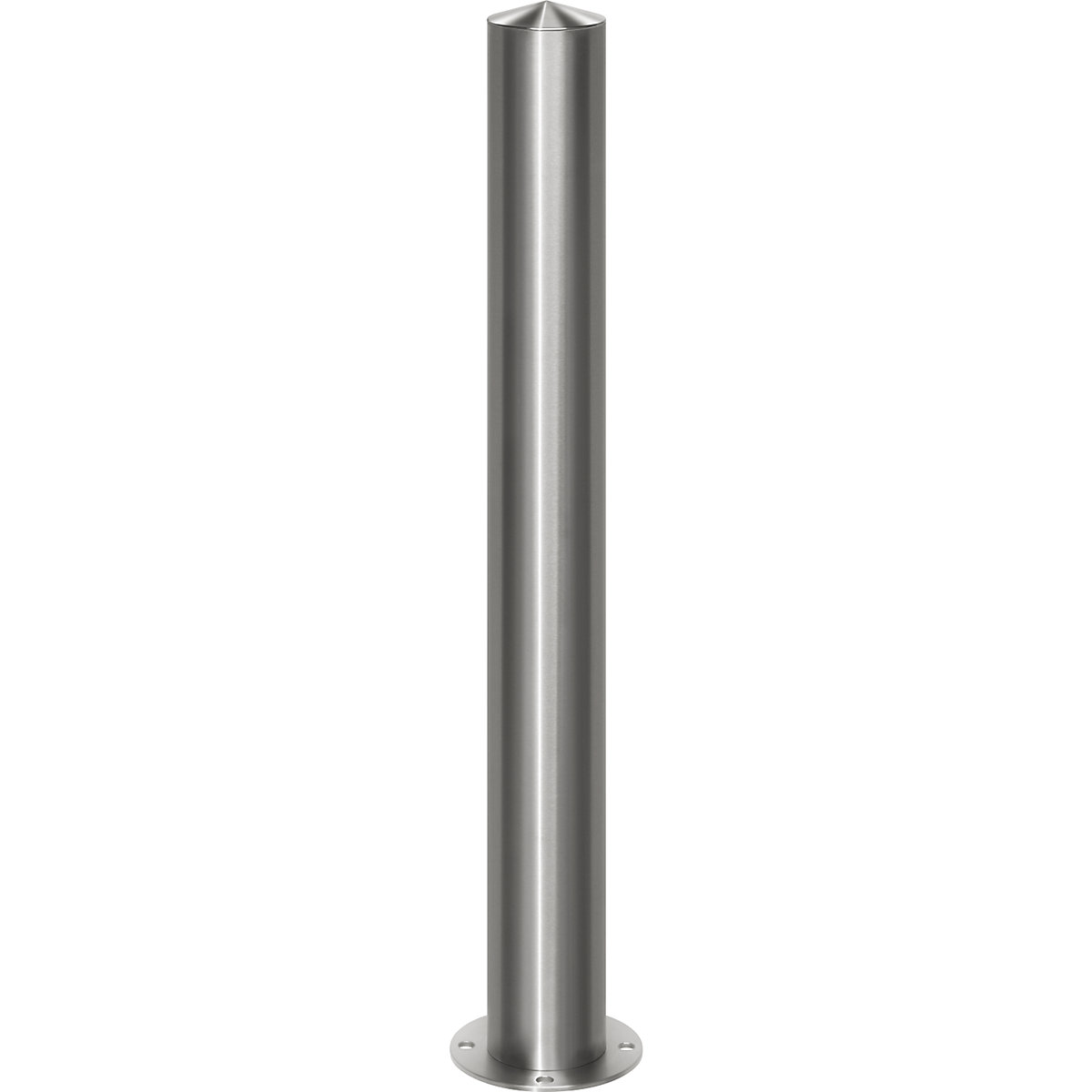 Stainless steel barrier post: with pointed head, for bolting in place ...