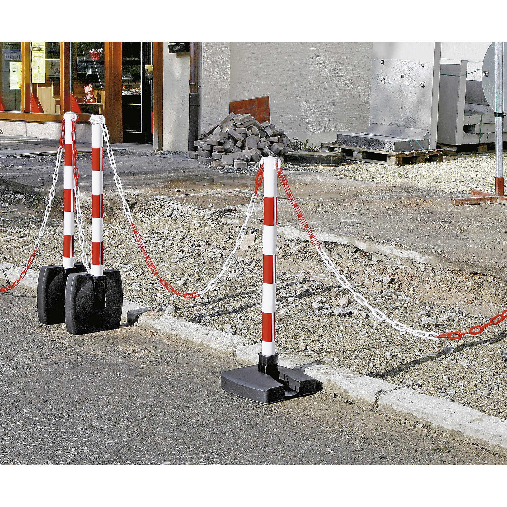 Chain stand set, folding: post height 900 mm | kaiserkraft