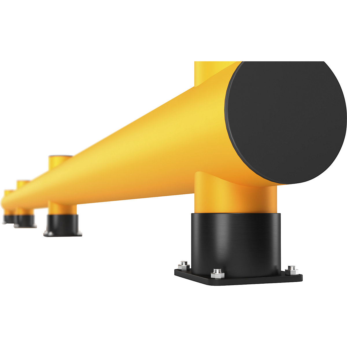 Impact protection barrier – Ampere Rack Mammut: height 390 mm, single ...