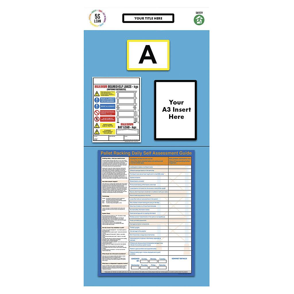 Individual rack end shadow board: rack assessment, HxW 2000 x 900 mm ...