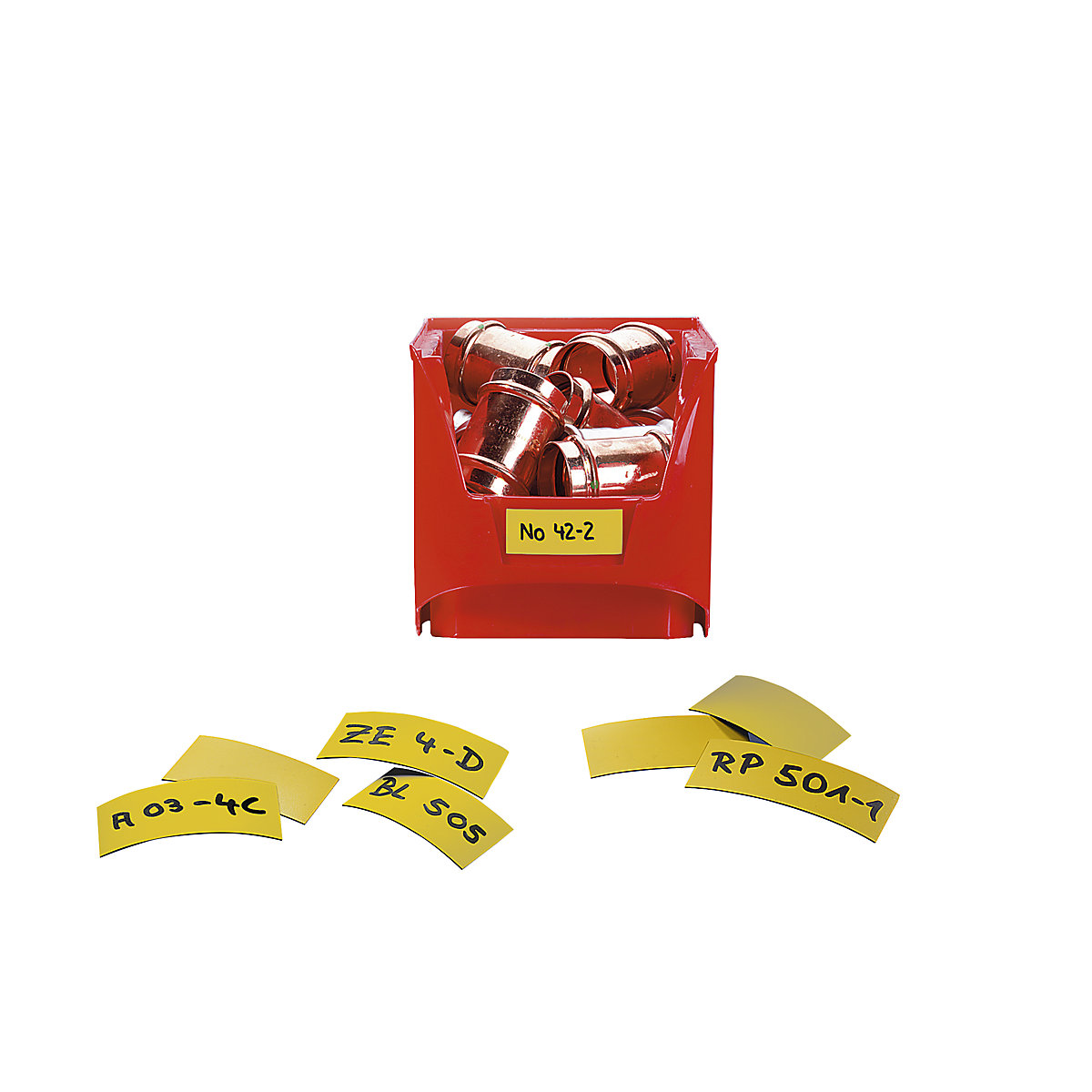 Magnetic storage labels: yellow | kaiserkraft