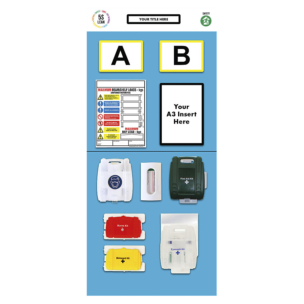 Modular rack end shadow board: first aid, HxW 2000 x 900 mm | kaiserkraft