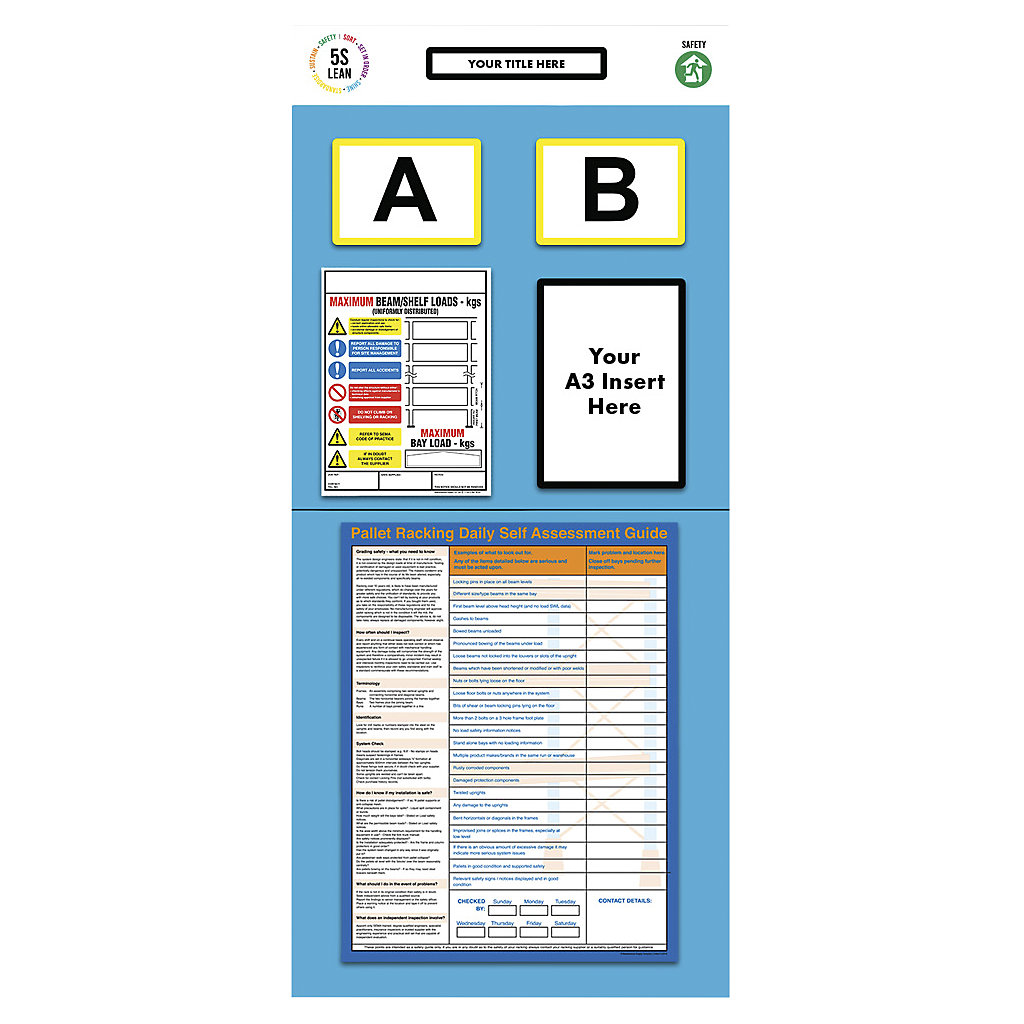Modular rack end shadow board: rack assessment, HxW 2000 x 900 mm ...