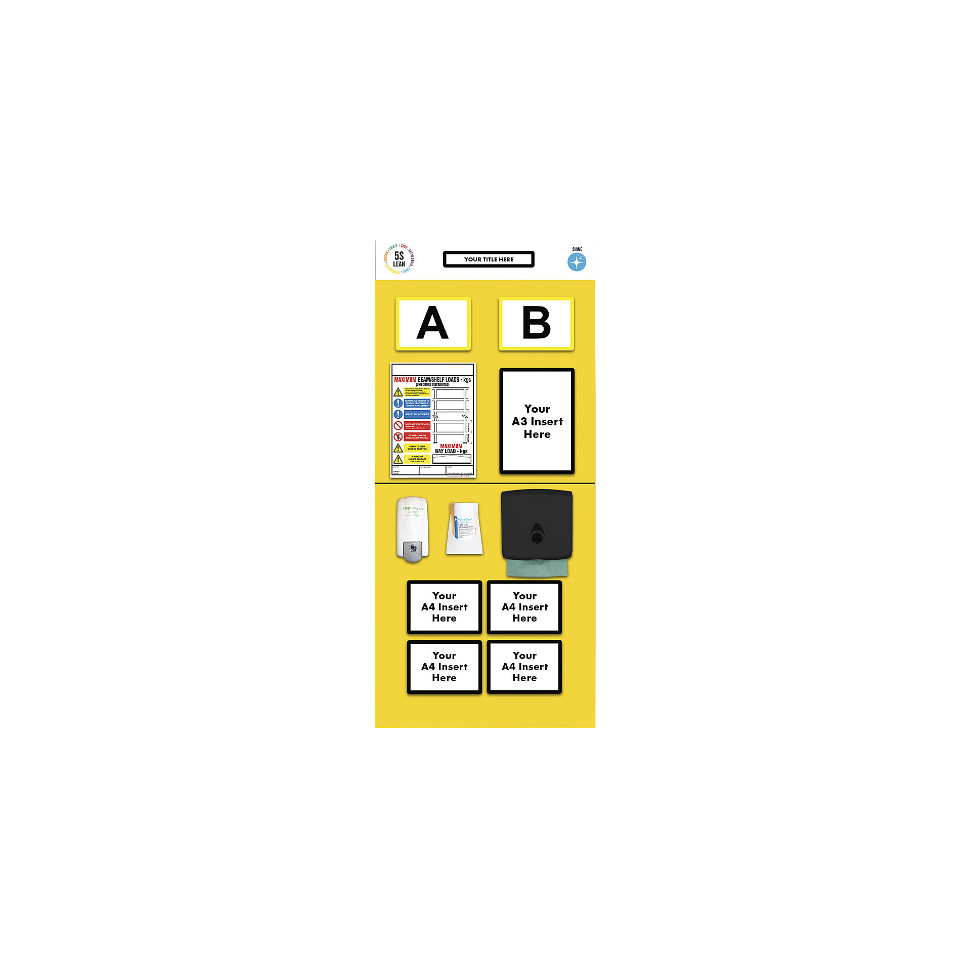 Modular rack end shadow board: sanitising, HxW 2000 x 900 mm | kaiserkraft