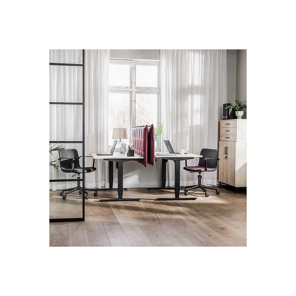 Schreibtisch Atlanta, elektrisch höhenverstellbar: gerade | kaiserkraft
