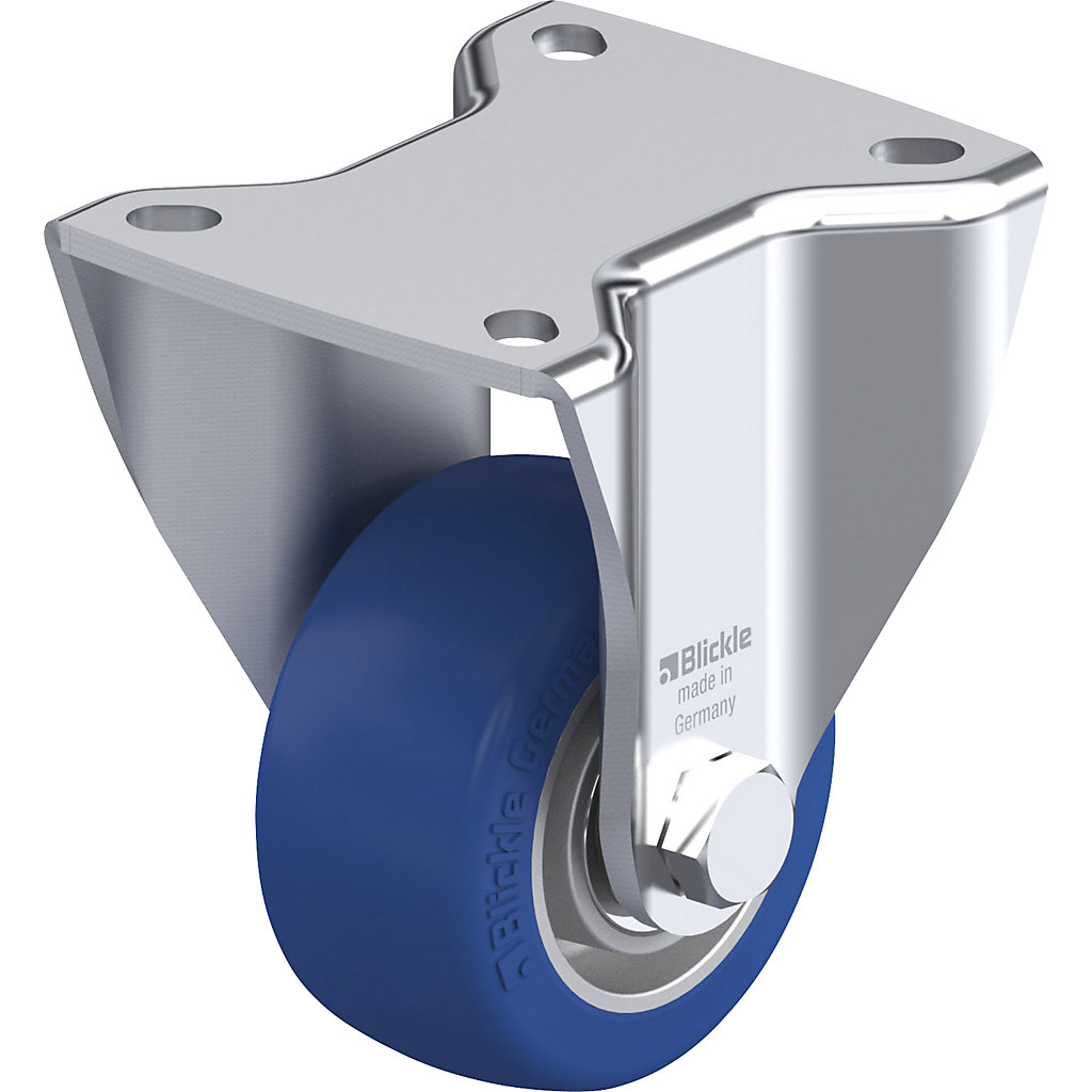 BH-ALBS fixed sheet steel castor – Blickle: wheel Ø 80 mm, max. load ...