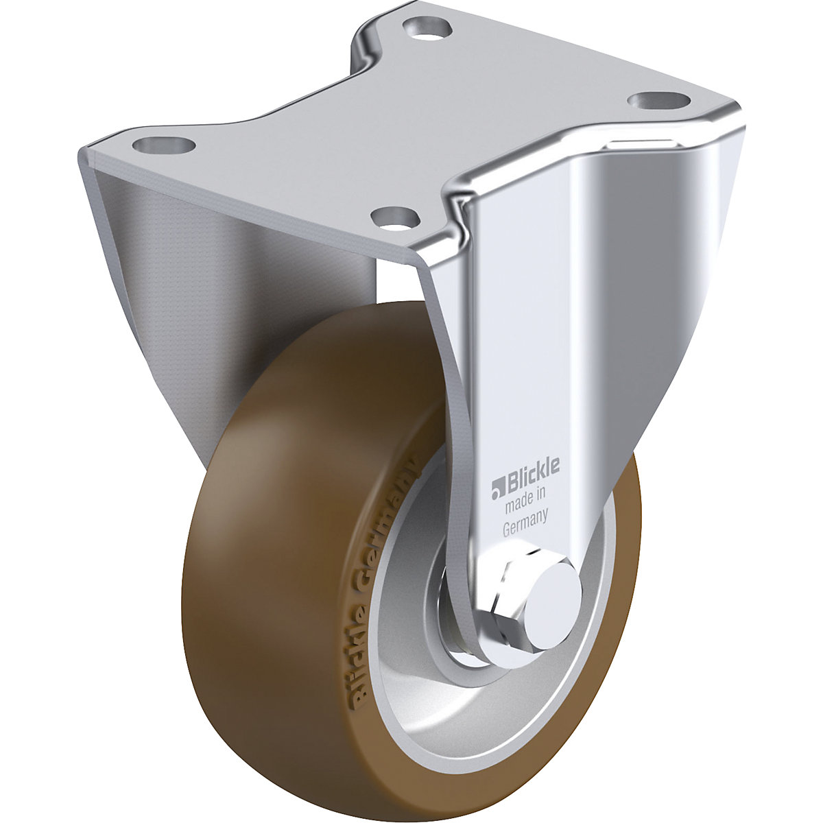 BH-ALB fixed sheet steel castor – Blickle: wheel Ø 100 mm, max. load ...