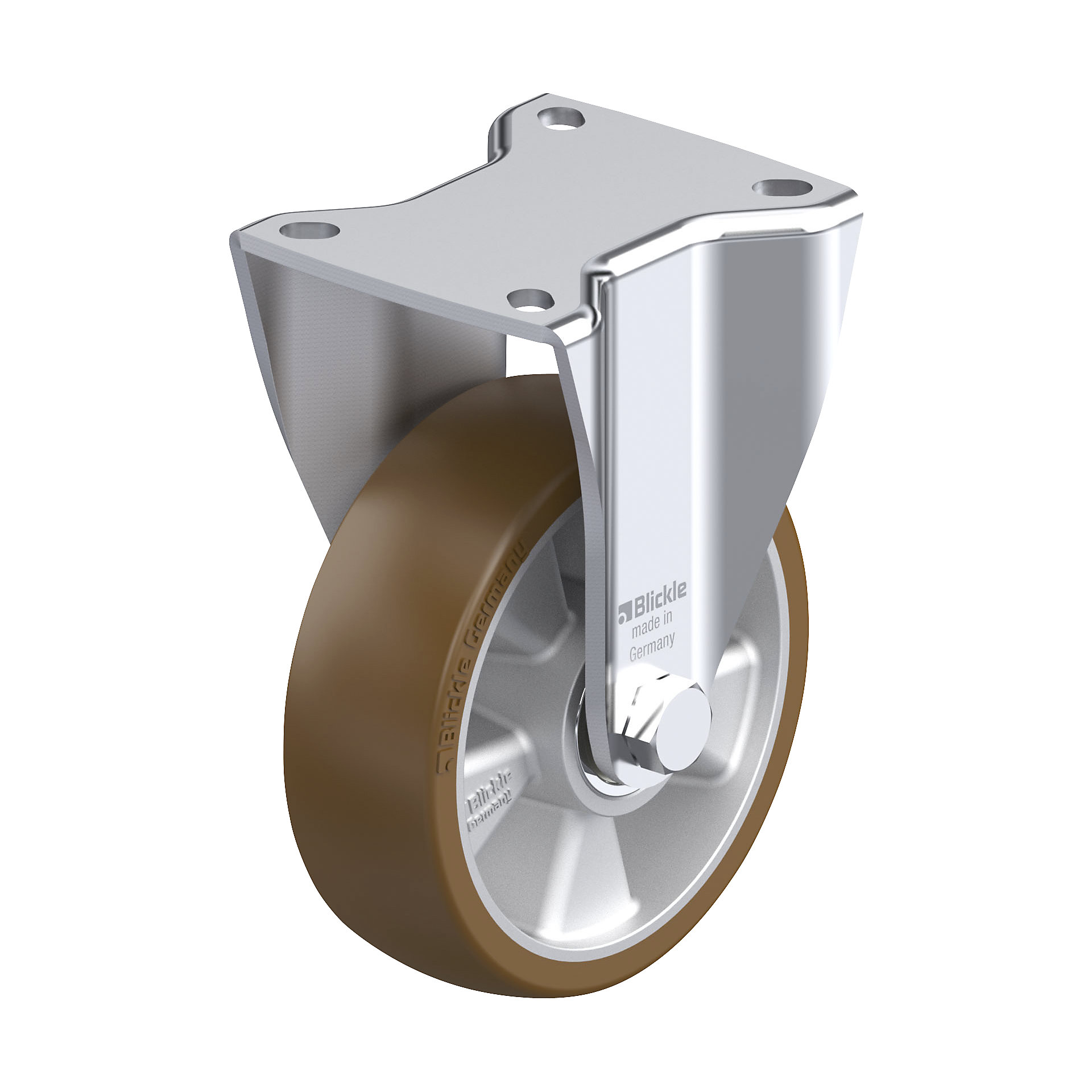 BH-ALB fixed sheet steel castor – Blickle: wheel Ø 125 mm, max. load ...