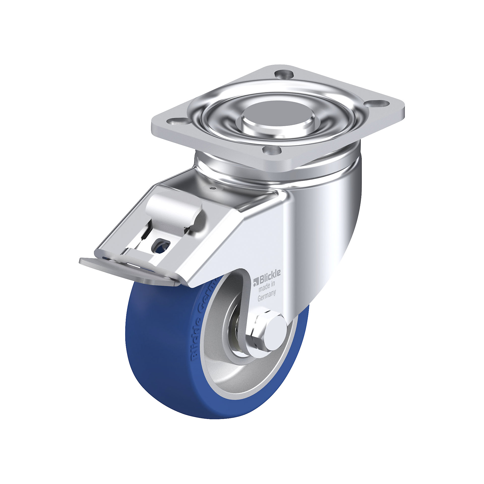BK-ALBS-FI sheet steel swivel castor – Blickle: wheel Ø 100 mm, max ...