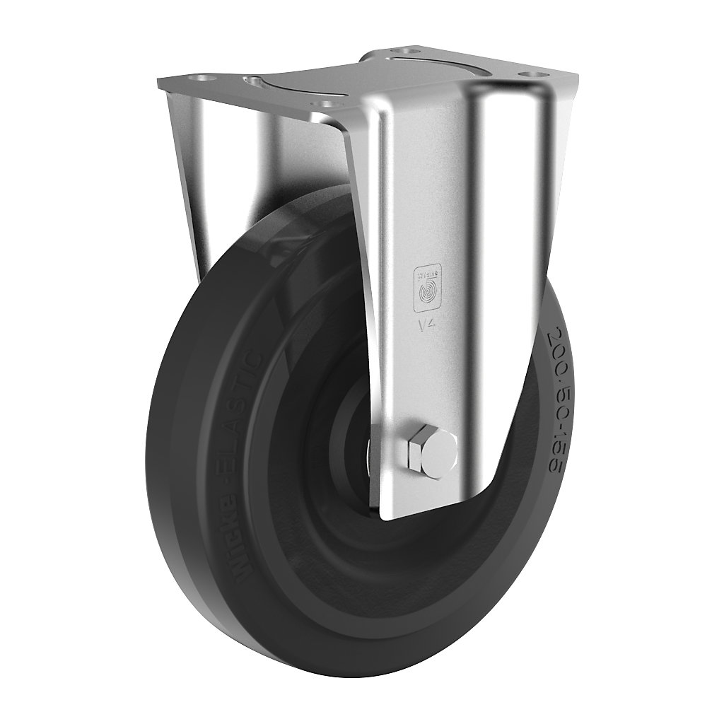 Elastic solid rubber wheel on steel rim – Wicke: wheel Ø x width 160 x ...