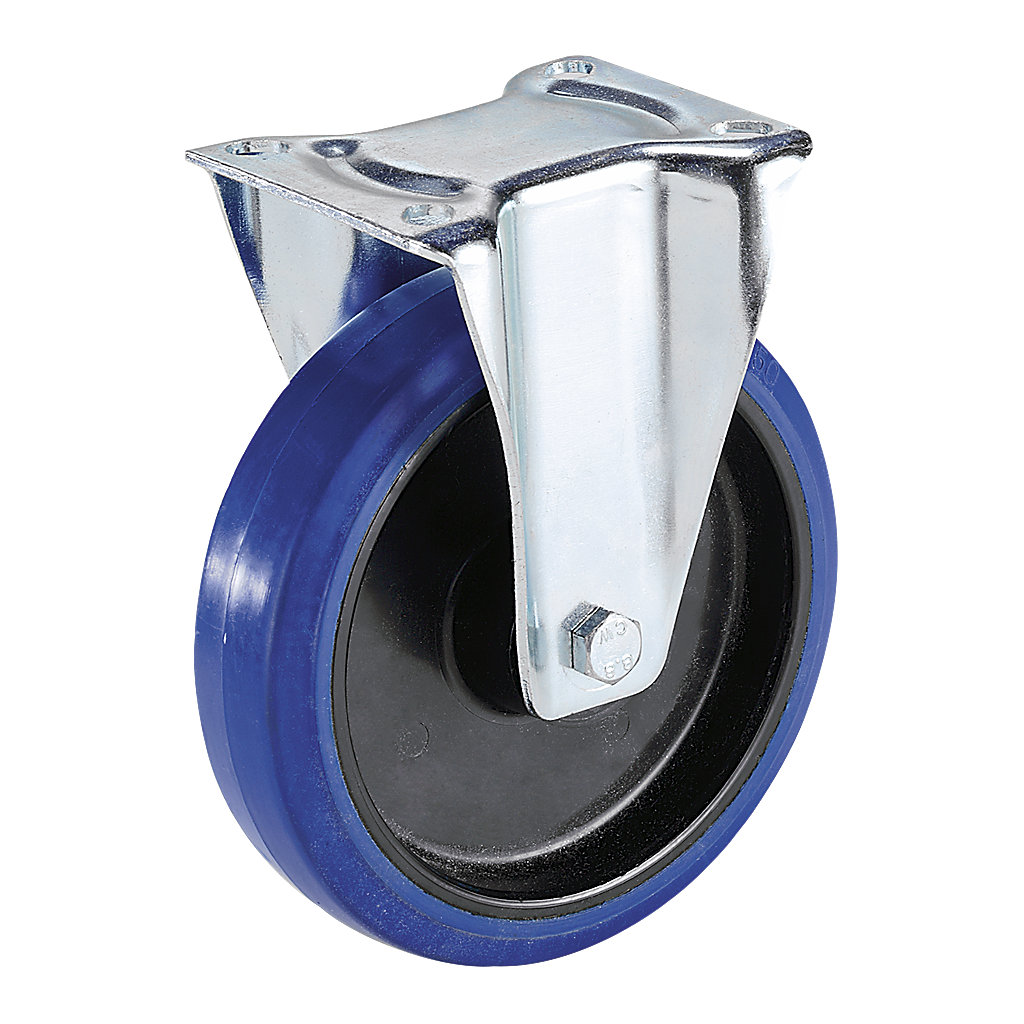 Full-elastic tyres on plastic rims – Proroll: wheel Ø x width 200 x 50 ...