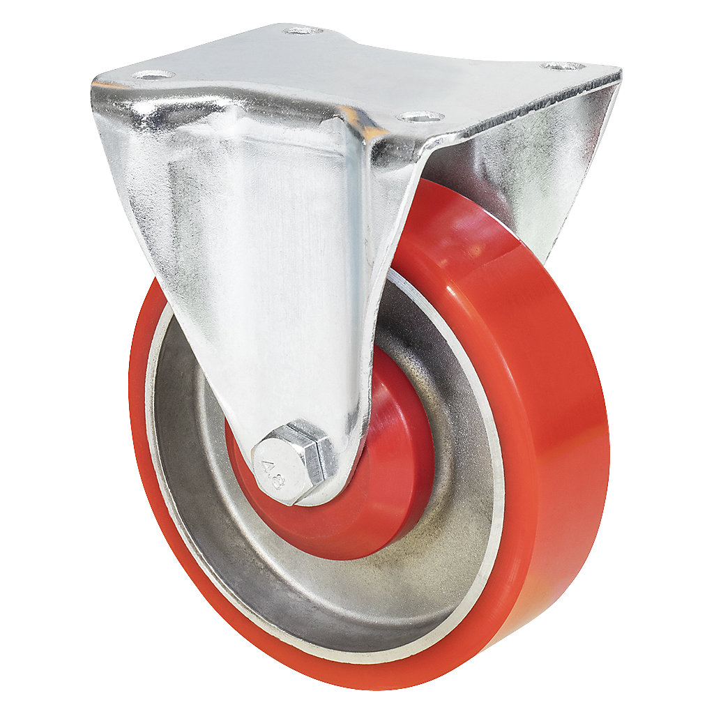 Heavy duty fixed castors for transport equipment – Wagner: wheel Ø 125 ...