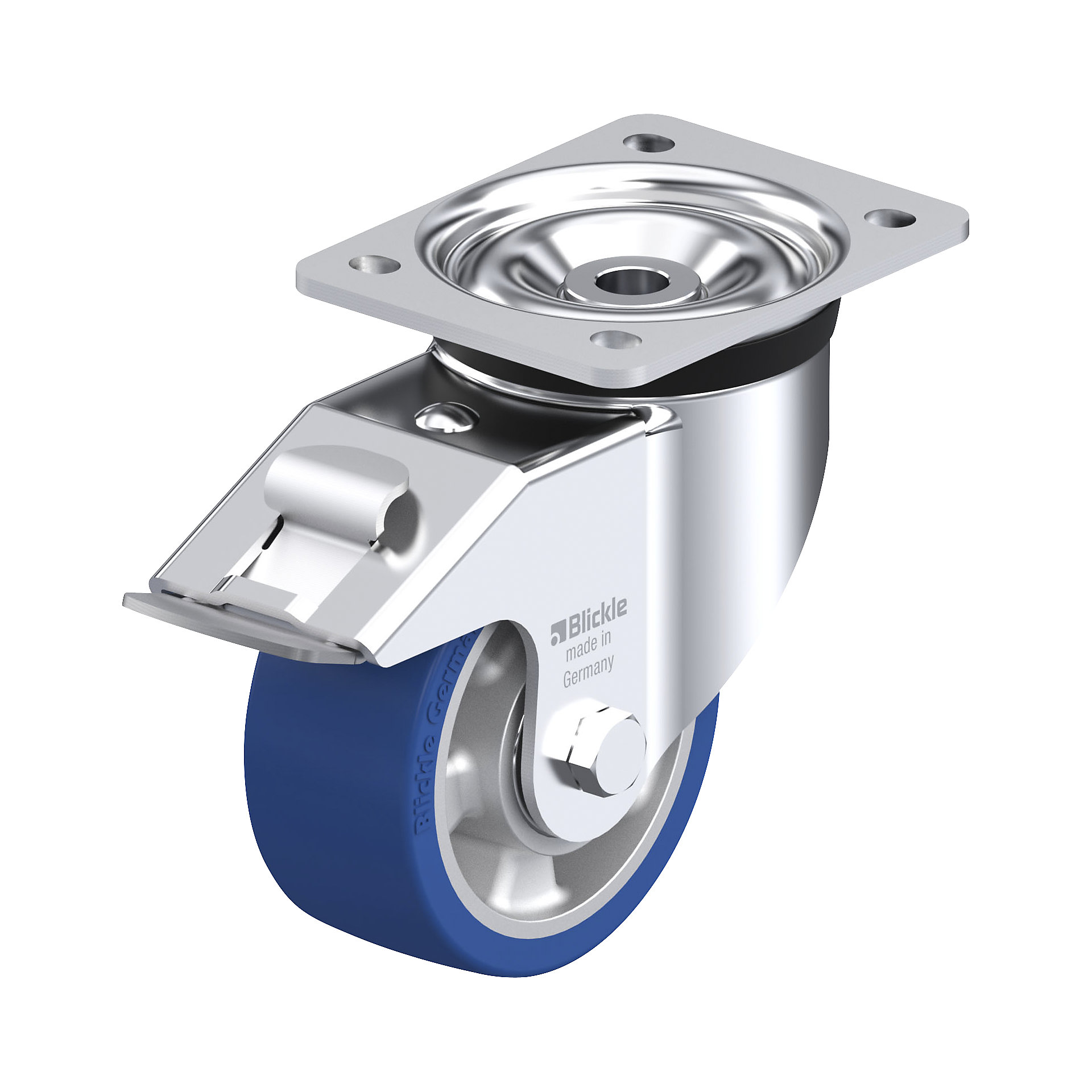 LK-ALBS-FI sheet steel swivel castor – Blickle: wheel Ø 125 mm, max ...