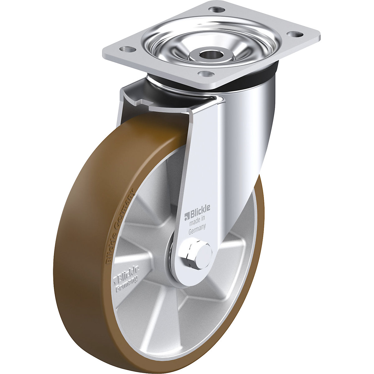 LK-ALB sheet steel swivel castor – Blickle: wheel Ø 200 mm, max. load ...