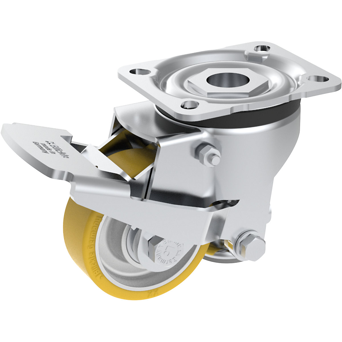 Levelling swivel castor: height adjustable locking foot | kaiserkraft