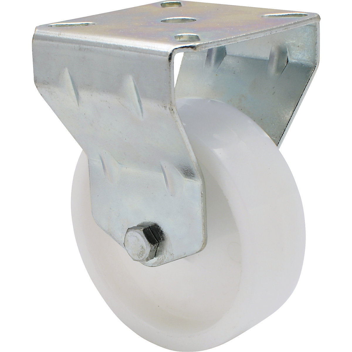 Light duty fixed castors, plastic – Wagner: wheel Ø 75 mm, pack of 4 ...