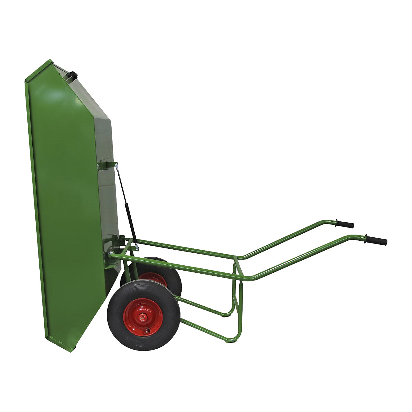 Chariot basculant, peint époxy: pneumatiques, charge max. 500 kg ...