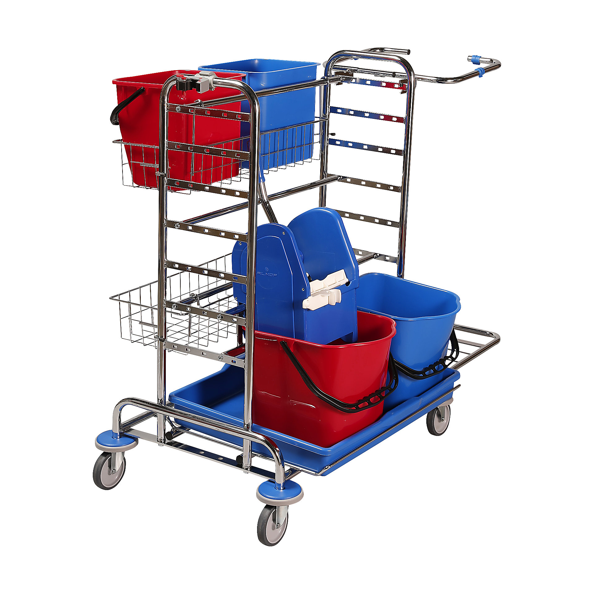 Cleaning and service trolley: LxWxH 1130 x 670 x 1100 mm, 2 wire ...
