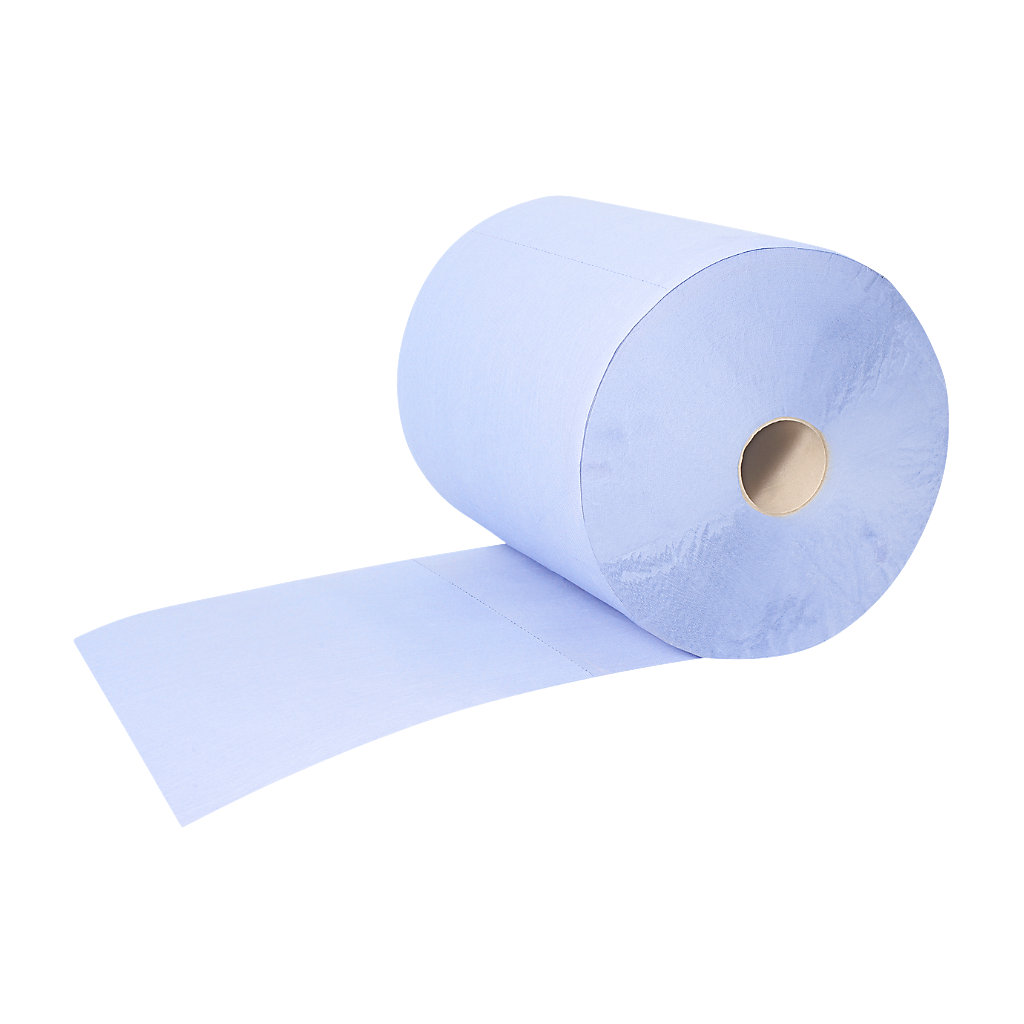 Multicel paper wipes: cellulose, 3-ply, blue, pack of 1 roll | kaiserkraft
