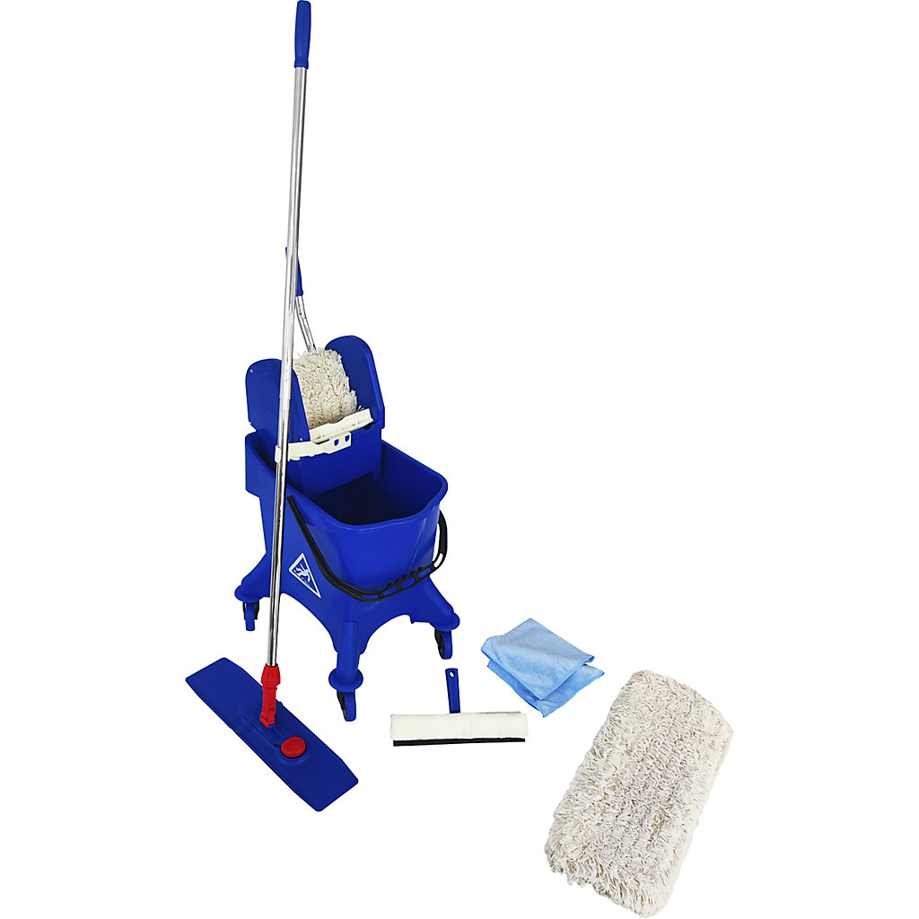 BASIC professional cleaning set: with 5 cotton mops | kaiserkraft