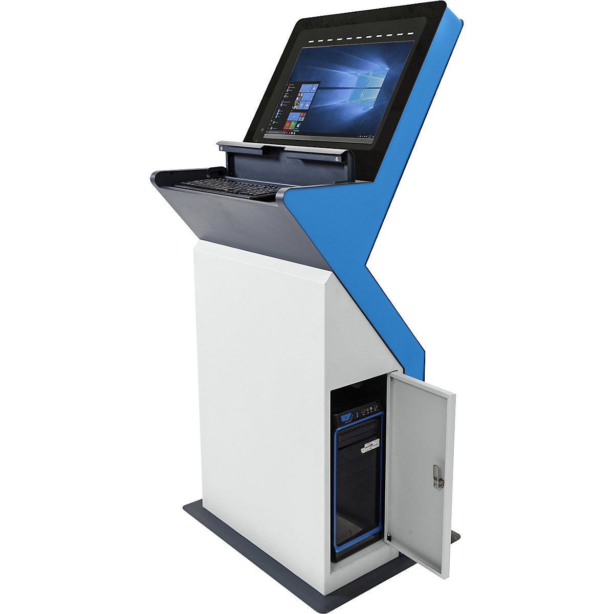 PC terminal cupboard – eurokraft pro: HxWxD 1500 x 690 x 590 mm ...