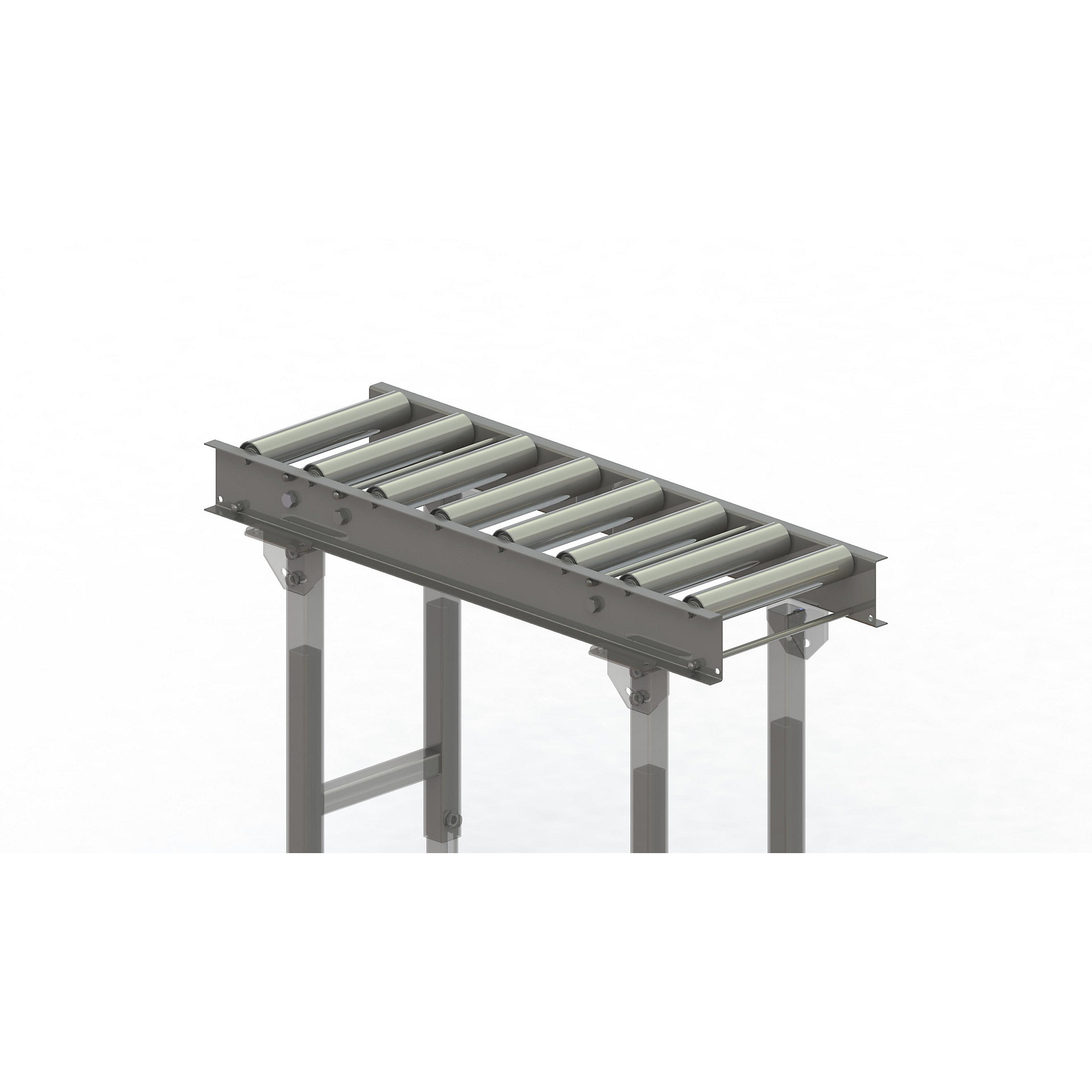 Roller conveyor, steel frame with zinc plated steel rollers – Gura ...