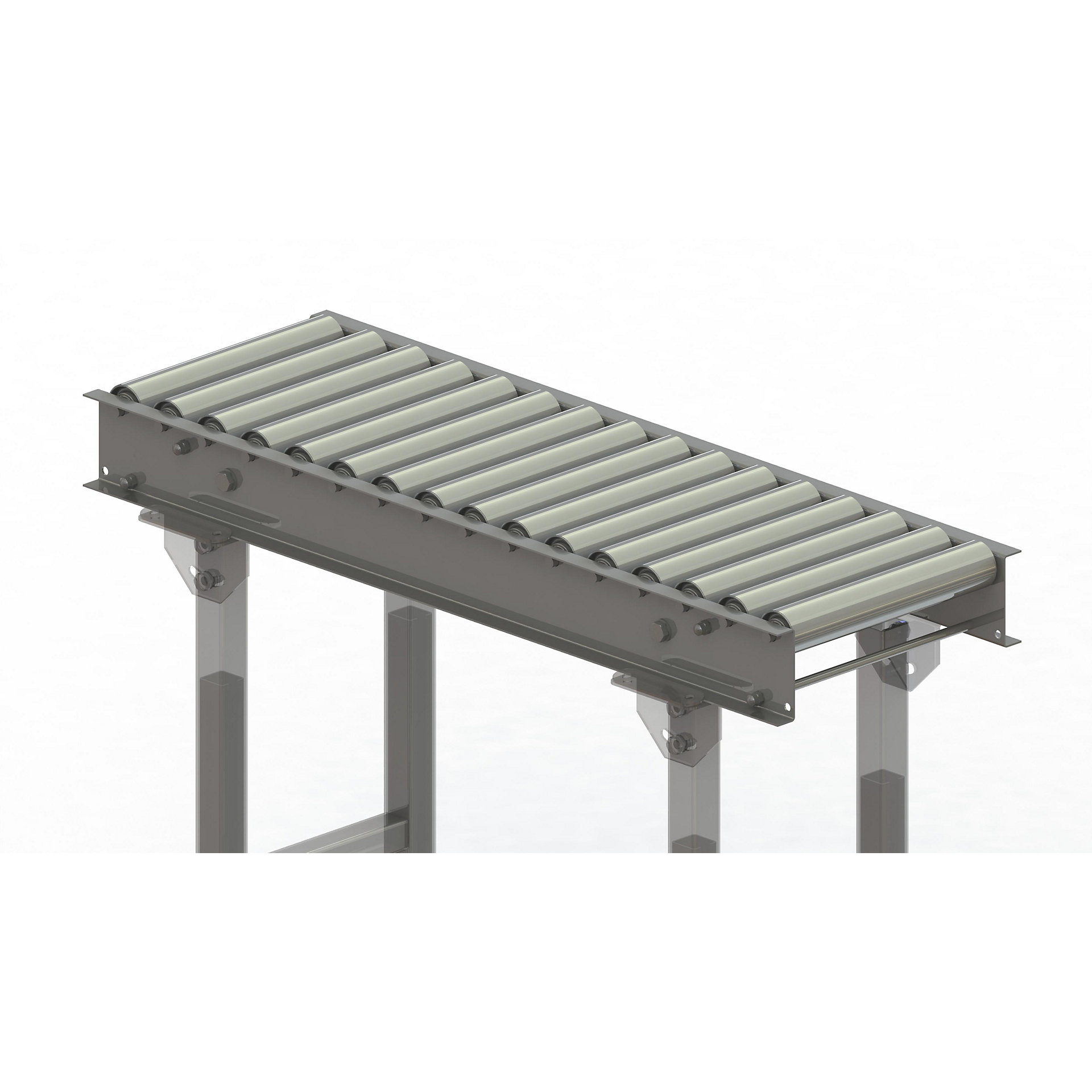 Roller conveyor, steel frame with zinc plated steel rollers – Gura ...