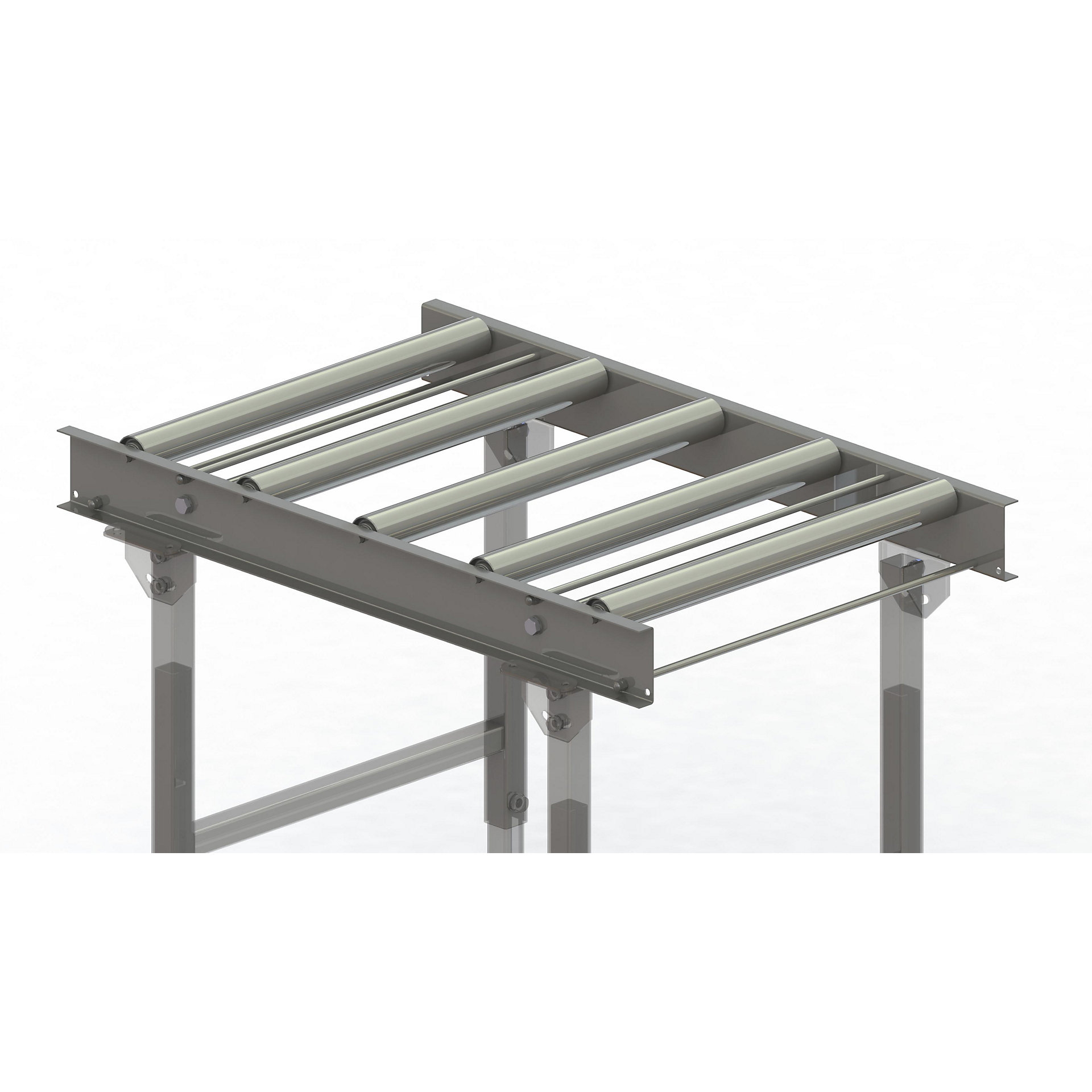 Roller conveyor, steel frame with zinc plated steel rollers – Gura ...
