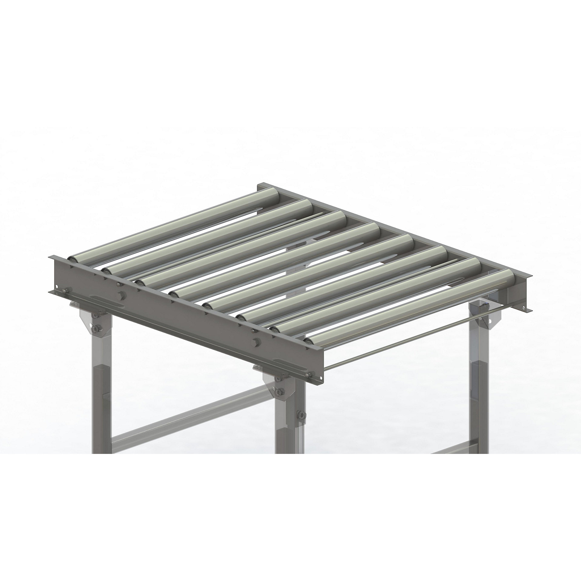 Roller conveyor, steel frame with zinc plated steel rollers – Gura ...
