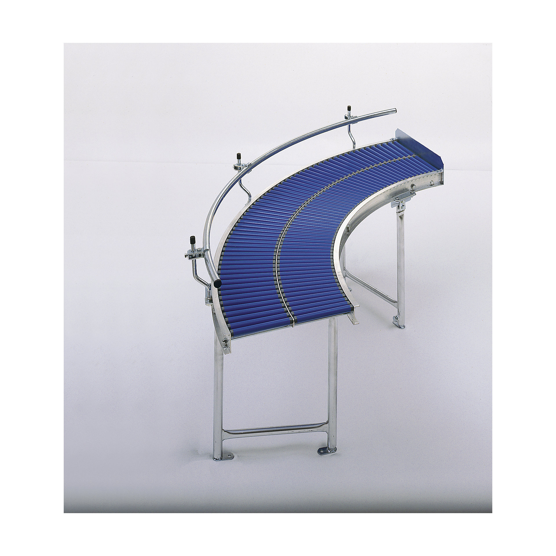 Small roller conveyor, aluminium frame with plastic rollers – Gura ...