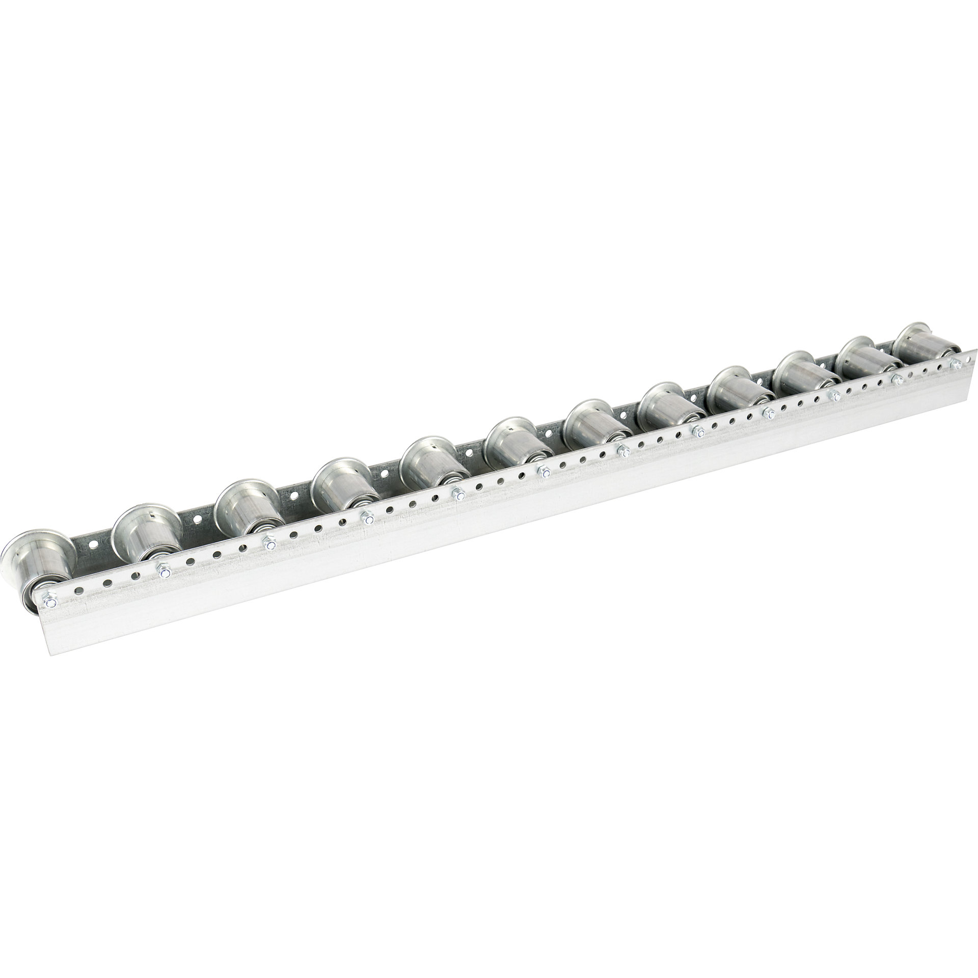 Roller track with flanged rollers: spacing 104 mm, Ø 50 mm, steel ...