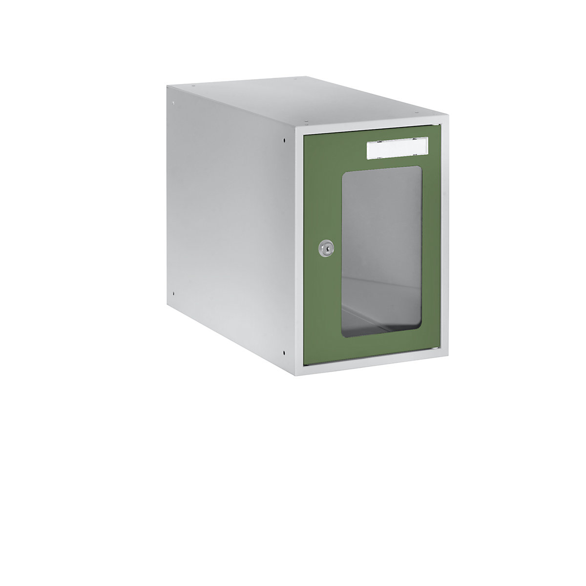 Cube locker – eurokraft basic: HxWxD 350 x 250 x 450 mm, vision panel ...
