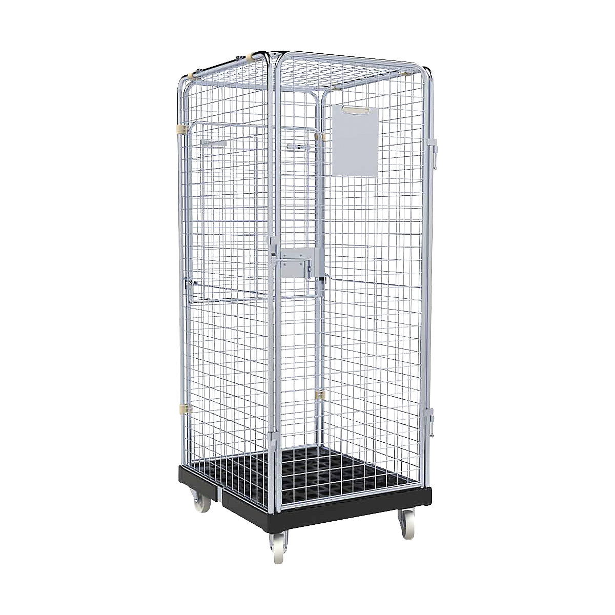 Contenedor rodante con paredes de rejilla – eurokraft basic: por 5 ...
