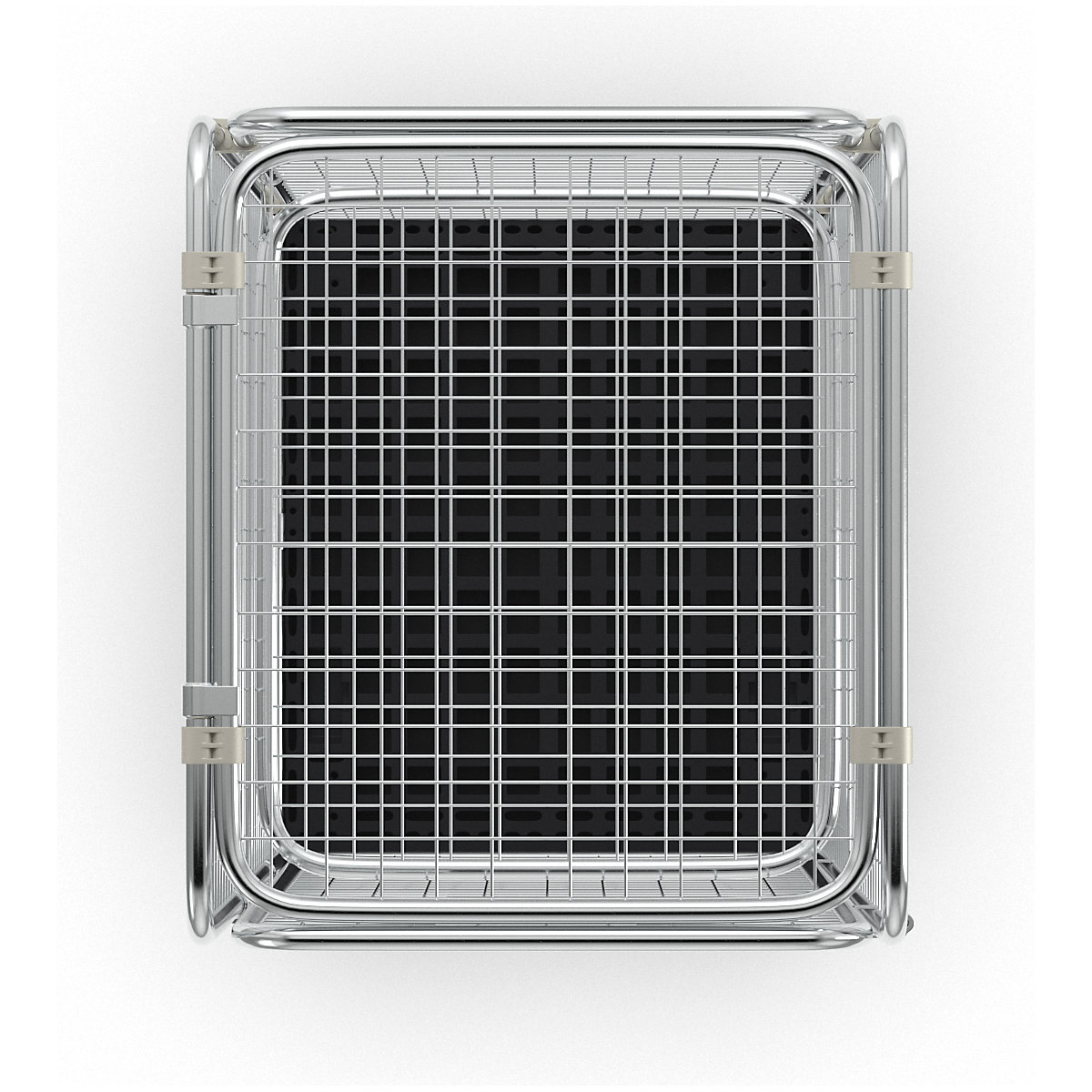 Contenedor rodante con paredes de rejilla – eurokraft basic: por 5 ...