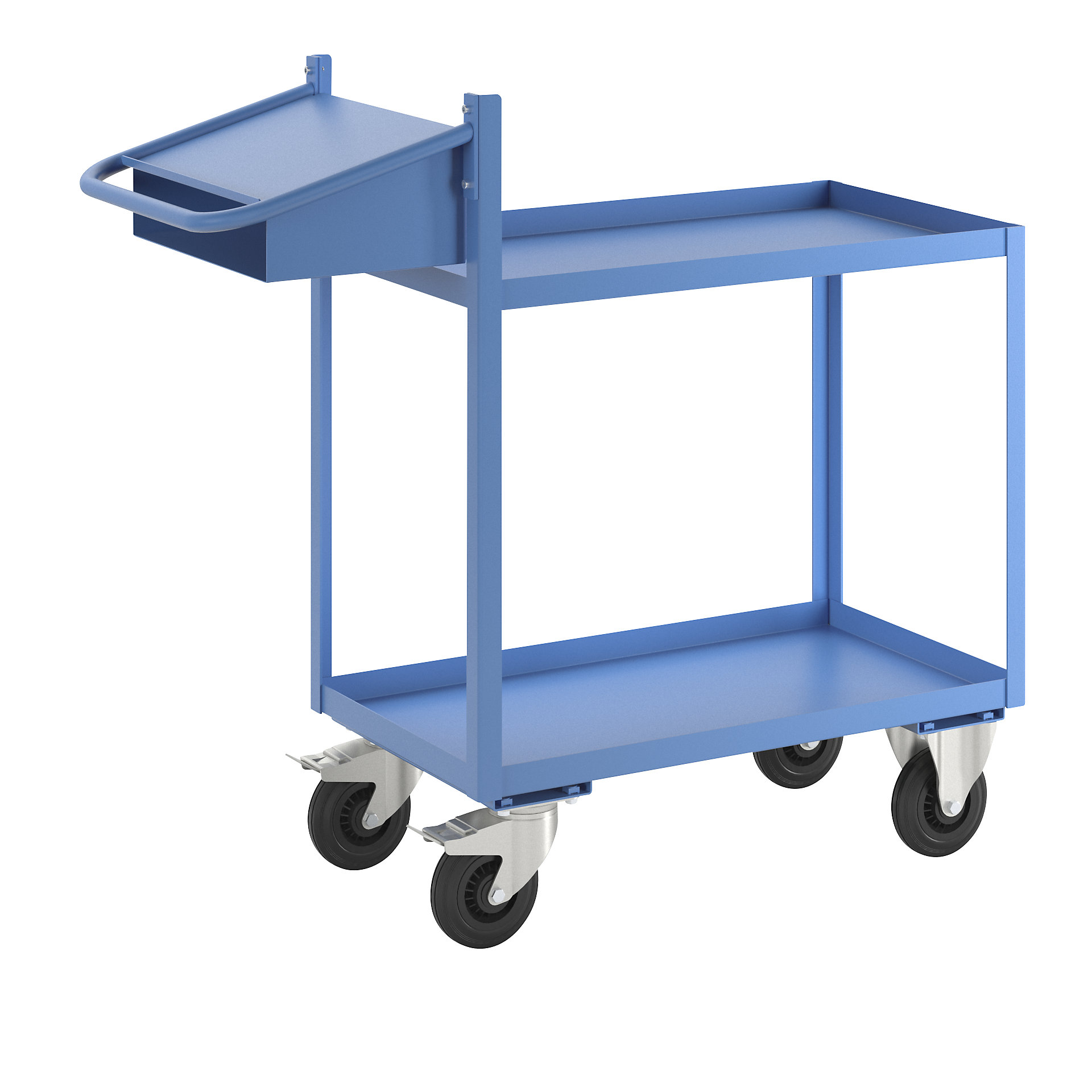 Carro auxiliar de montaje – eurokraft pro: con fondos de cubeta, panel ...