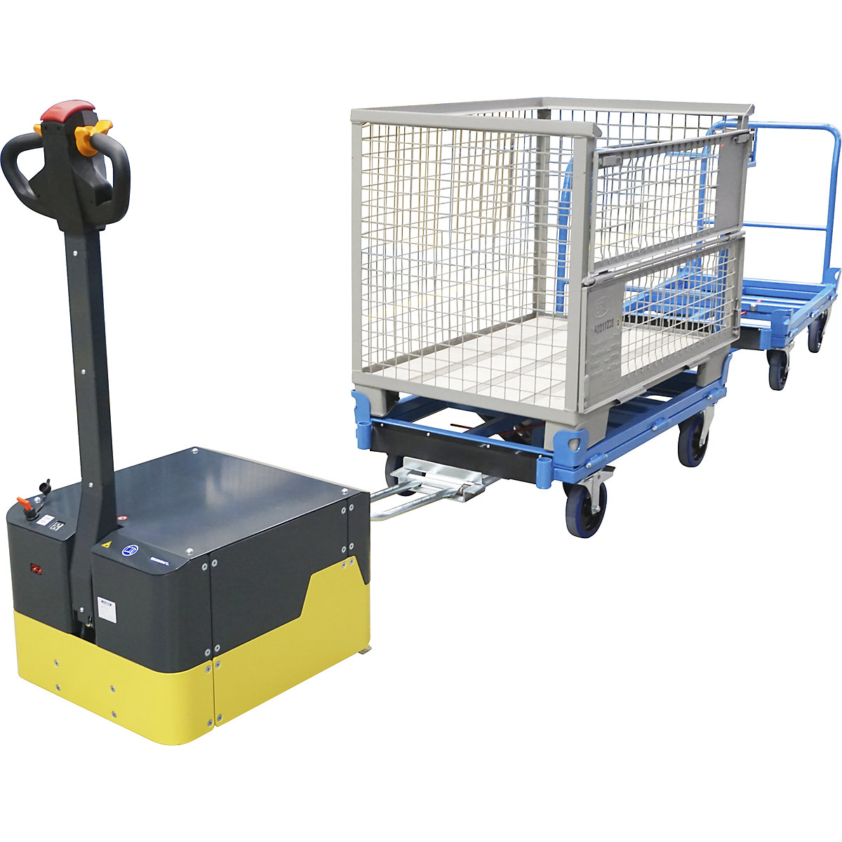 Sklopný podvozek, nosnost 1000 kg – eurokraft pro: pro europalety / mřížkové boxy / stohovací ...