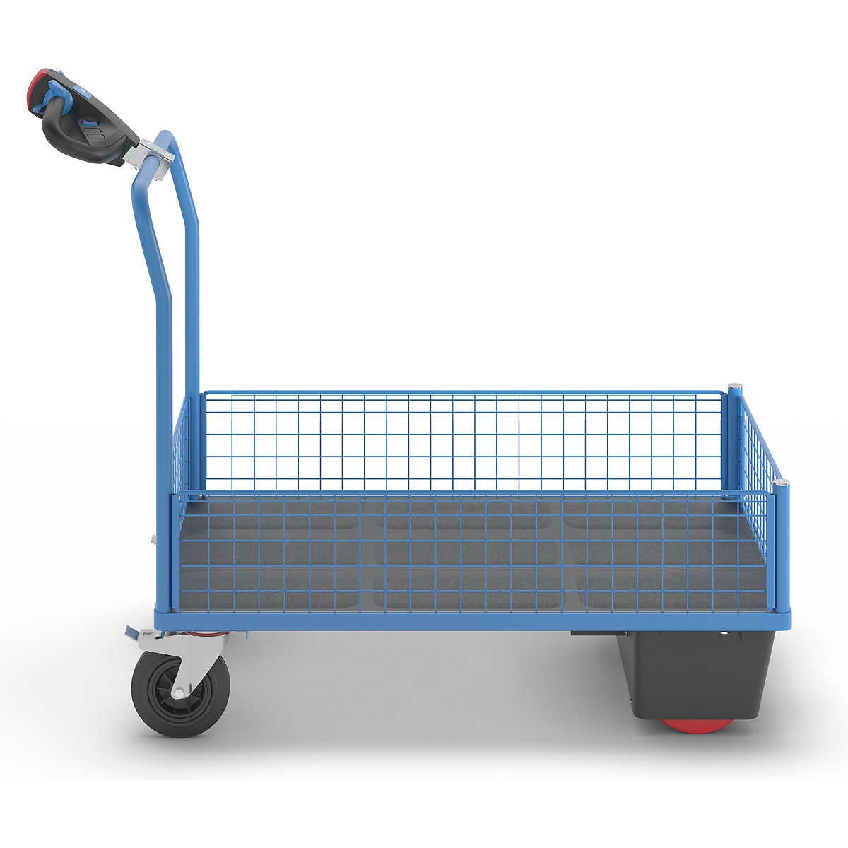 Platformwagen met elektrische aandrijving – eurokraft pro: 4 halfhoge ...
